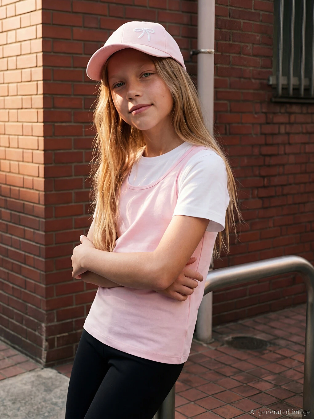 LCW Kids Majica Sa Okruglim Izrezom Za Devojčice I Majica Na Bretele