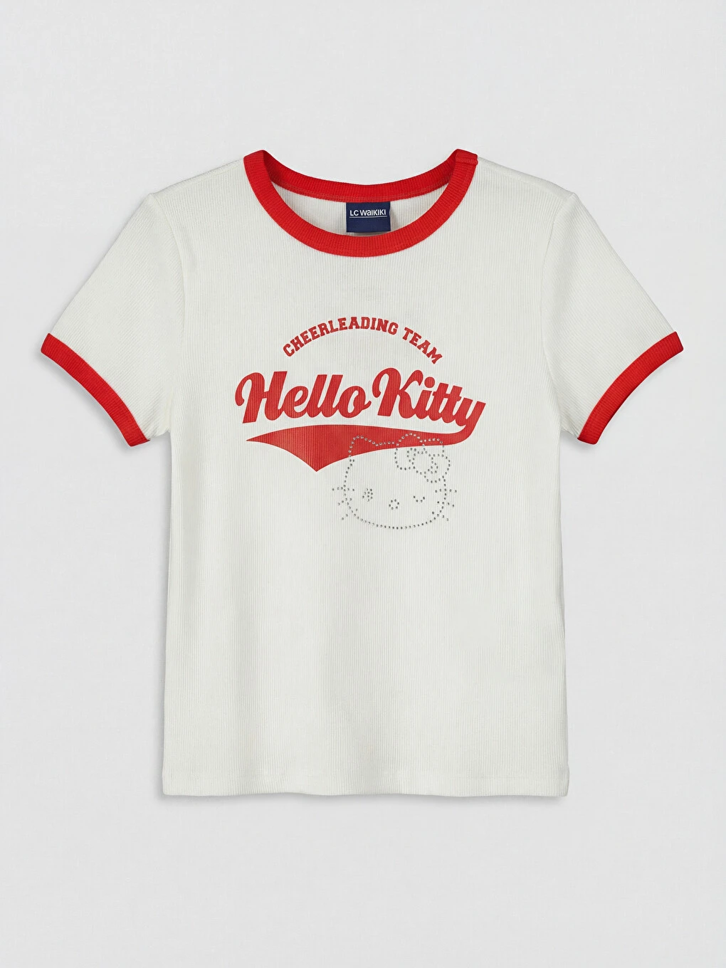 LCW Kids Hello Kitty Rebrasta Majica Za Devojčice Sa Štampom