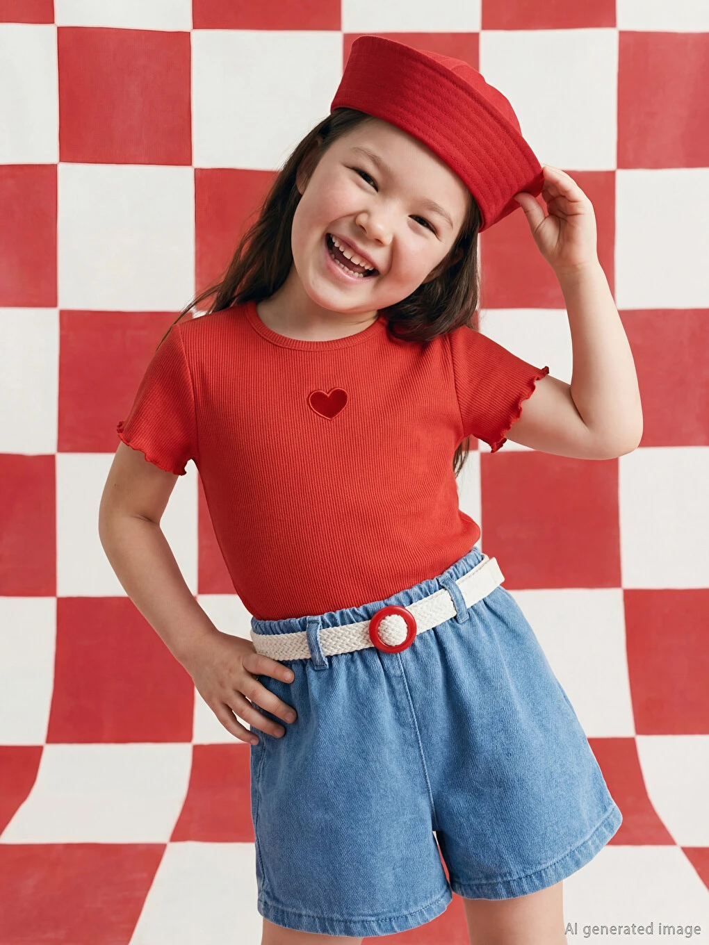 LCW Kids Ženske Teksas Šortsevi Sa Pojasom U Struku