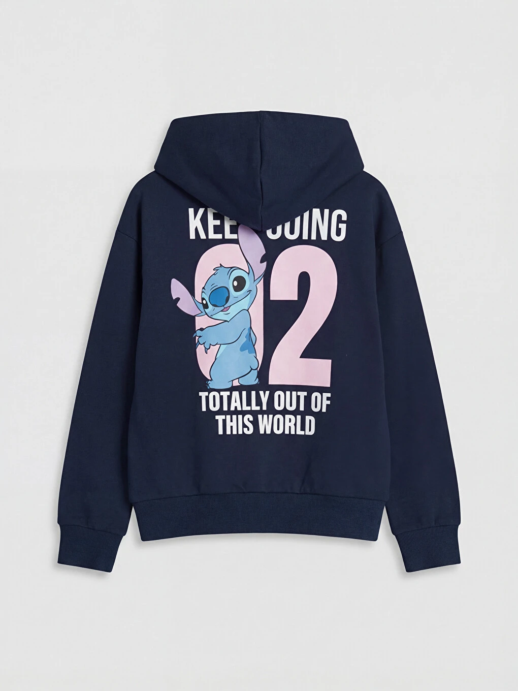 LCW Kids Stitch Štampana Devojčice Mekani Zip Dukserica Sa Rajsferšlusom