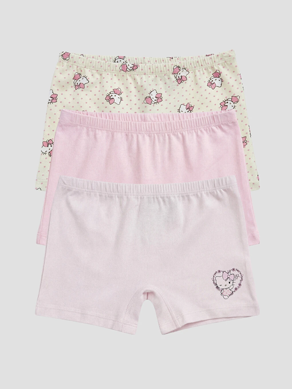 LCW Kids Dečije Hello Kitty Štampane Bokserice, Pakovanje Od 3 Komada