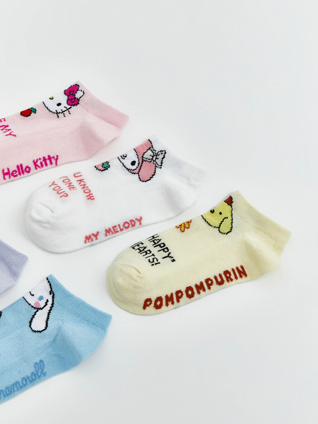 LCW Kids Hello Kitty I Prijatelji Šarene Dečije Sportske Čarape 5 Komada