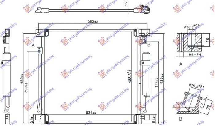 HLADNJAK KLIME ZA SVE MODELSE (515x503x12) (KOYO)