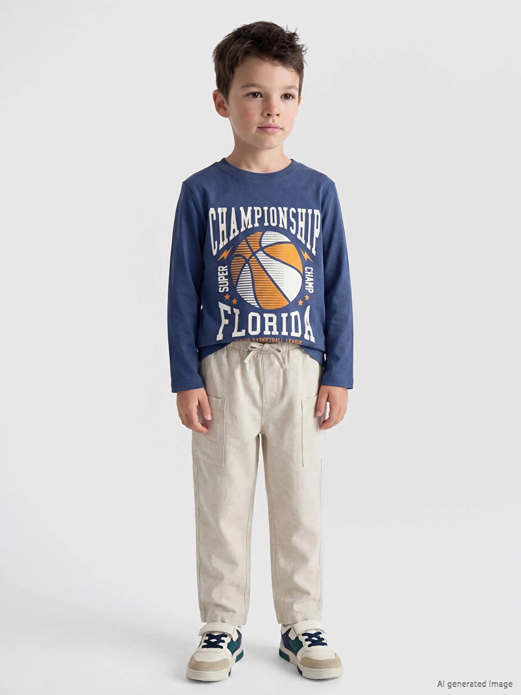 LCW Kids Majica Sa Okruglim Izrezom Florida Sa Štampom Za Dečake