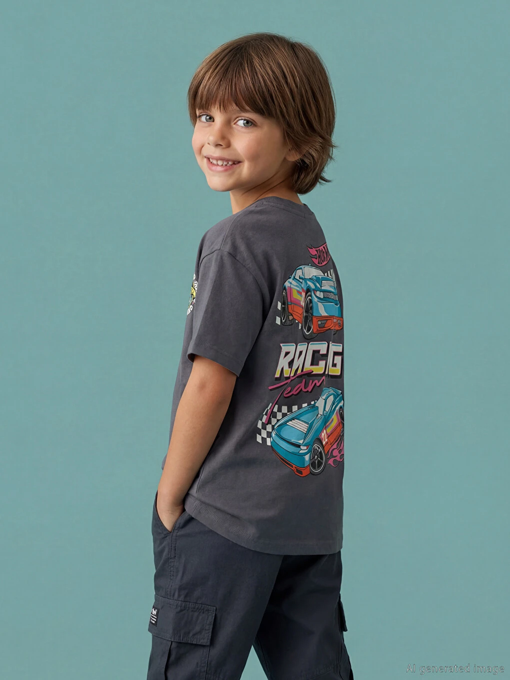 LCW Kids Majica Sa Okruglim Izrezom Hot Wheels Sa Štampom Za Dečake