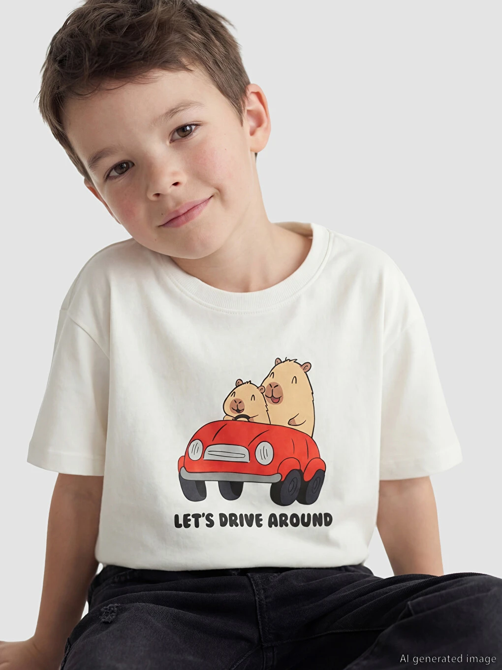 LCW Kids Dečija Majica Sa Okruglim Izrezom I Štampom