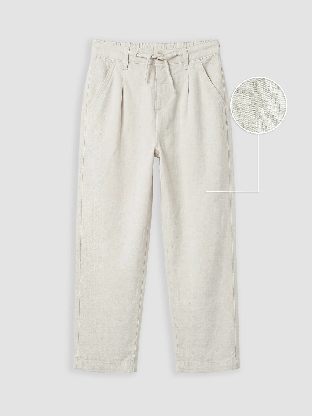 LCW Kids Široke Dečije Pantalone Od Mešavine Lana
