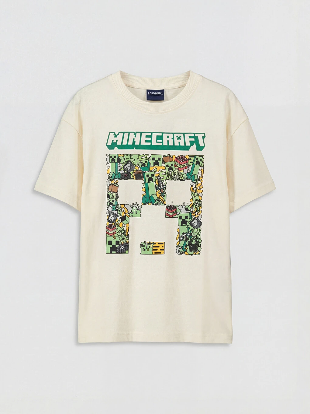 LCW Kids Dečija Majica Sa Okruglim Izrezom Minecraft Štampom