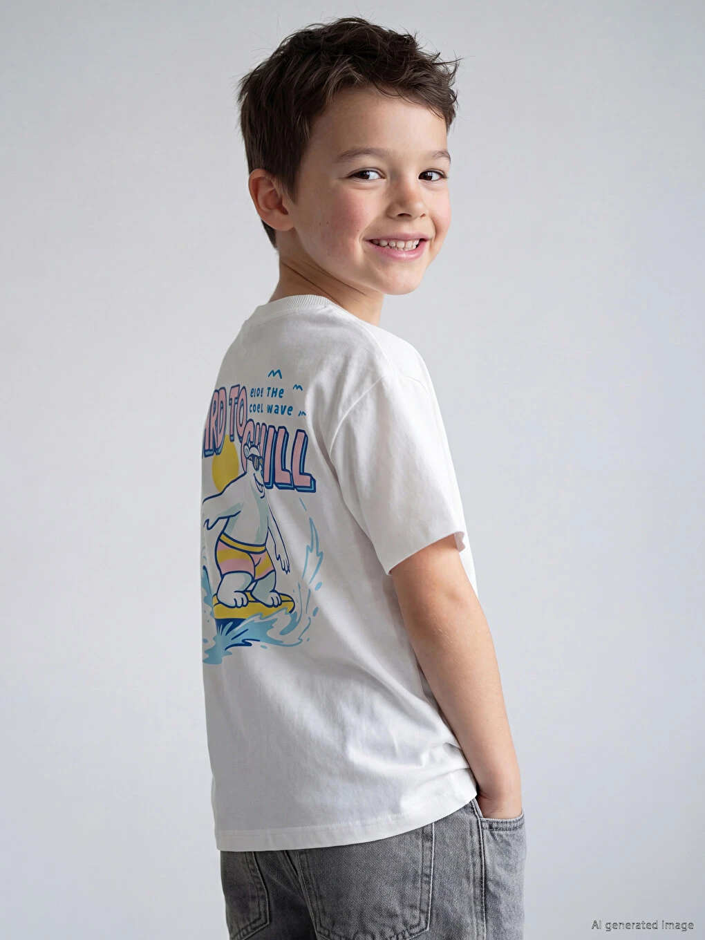 LCW Kids Dečija Majica Sa Okruglim Izrezom I Štampom