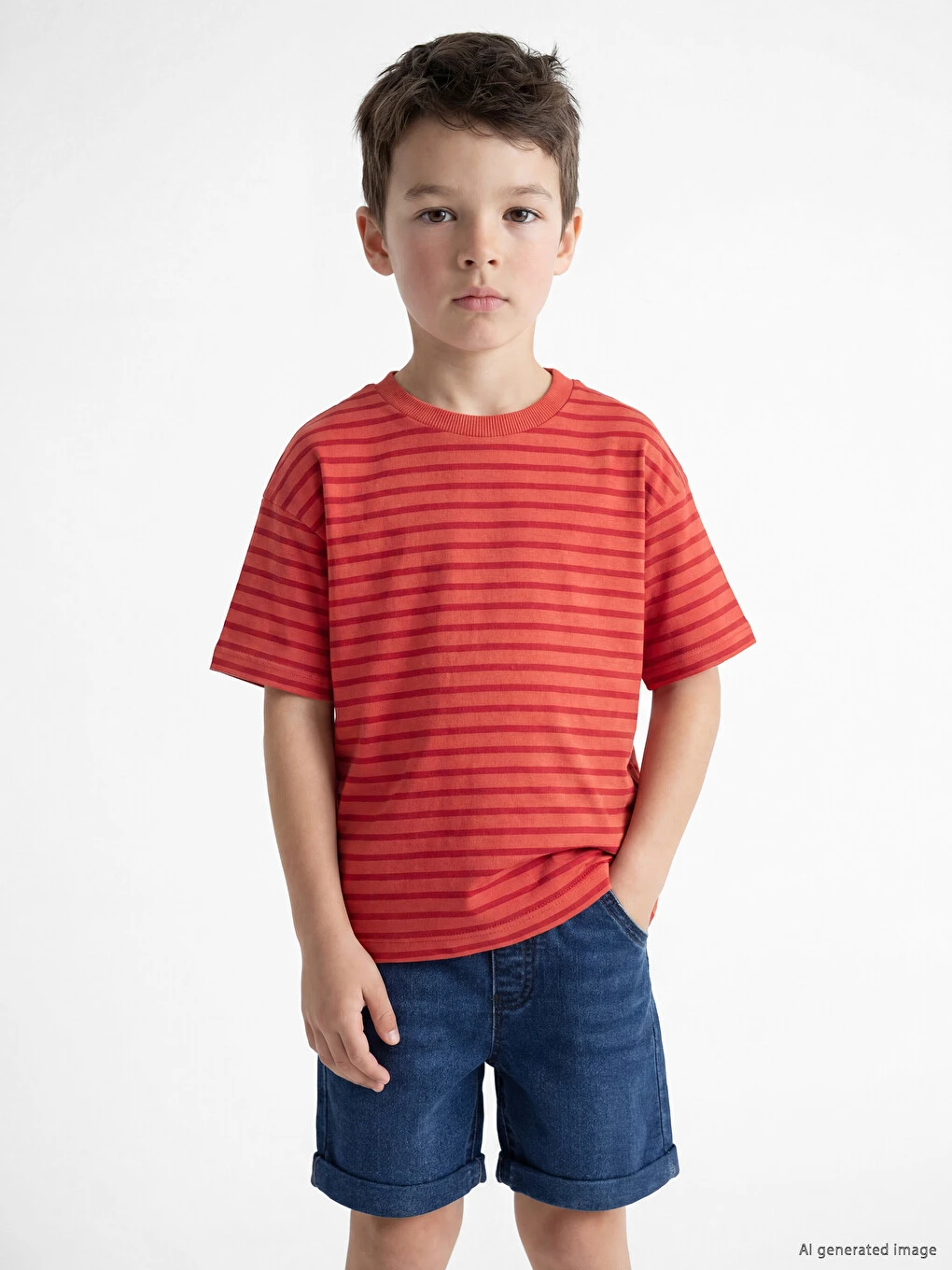 LCW Kids Dečija Prugasta Majica Sa Okruglim Izrezom
