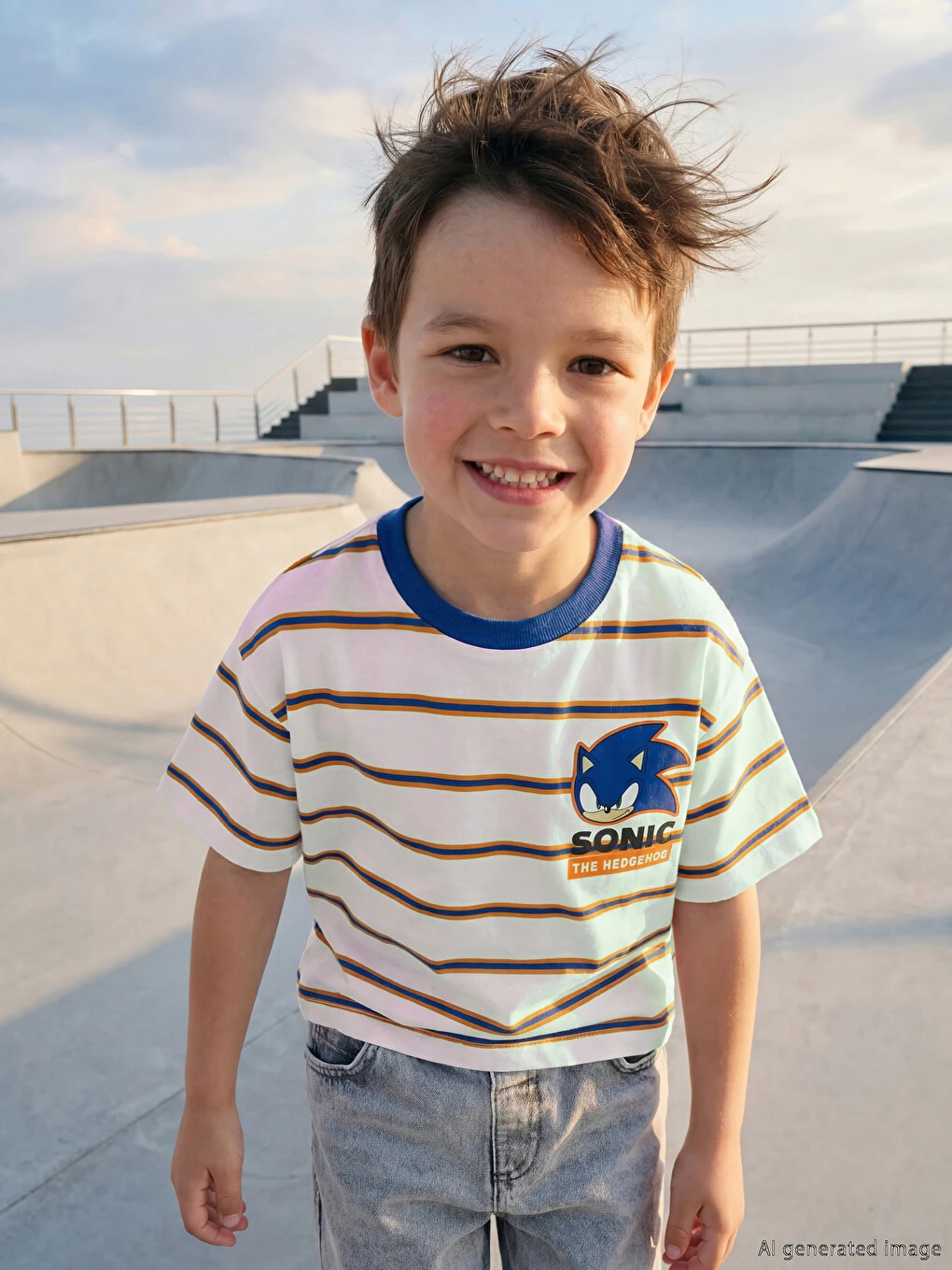 LCW Kids Sonic Štampana Dečija Majica
