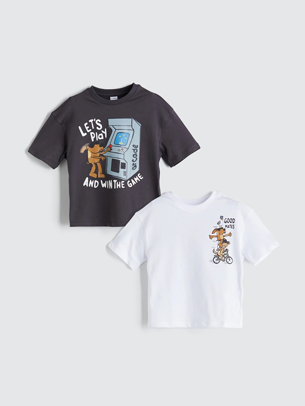 LCW Kids Majica Sa Okruglim Izrezom, Štampana, Za Dečake, 2-pakovanja