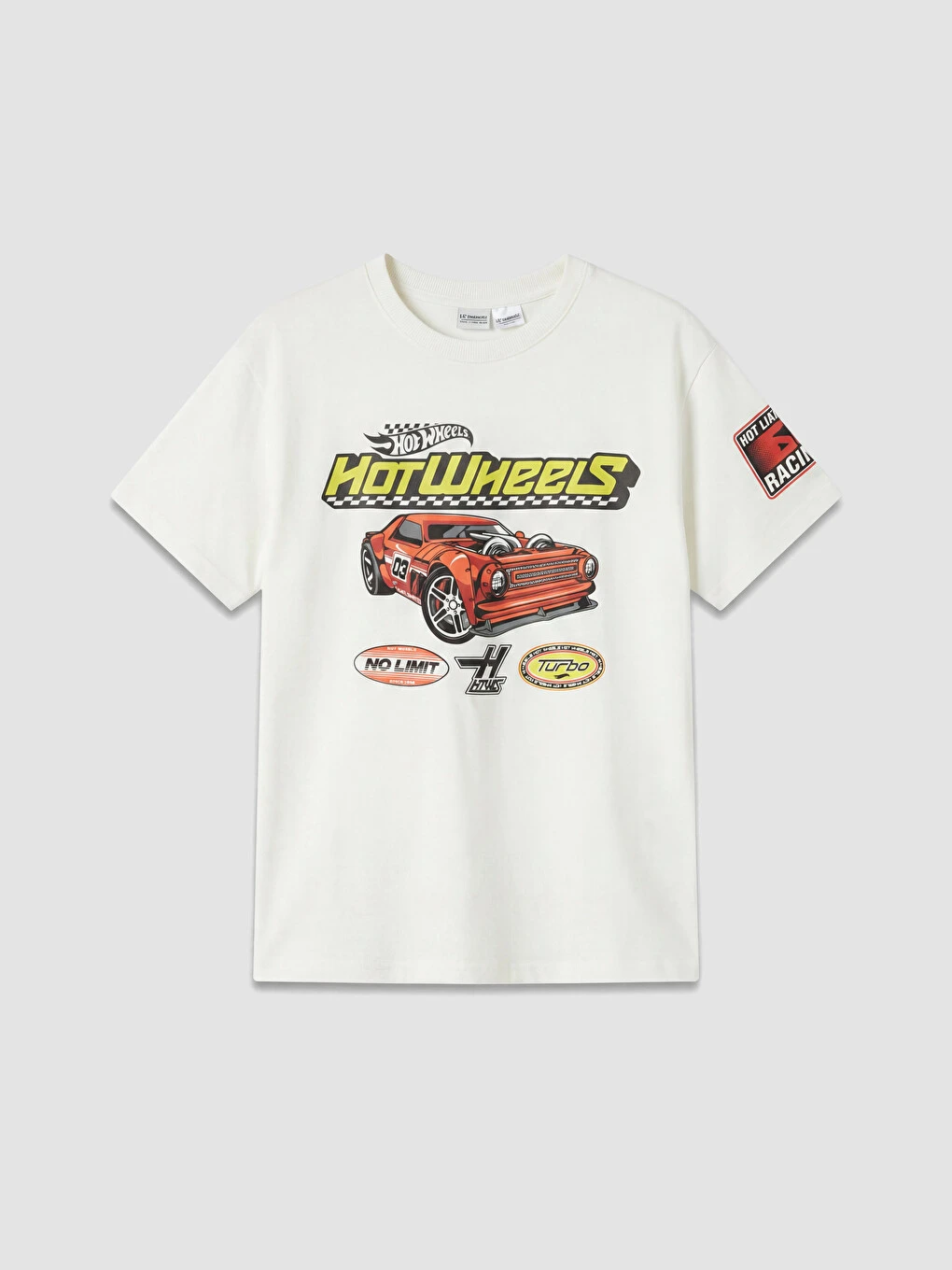 LCW Kids Majica Sa Okruglim Izrezom Hot Wheels Štampana Za Dečake