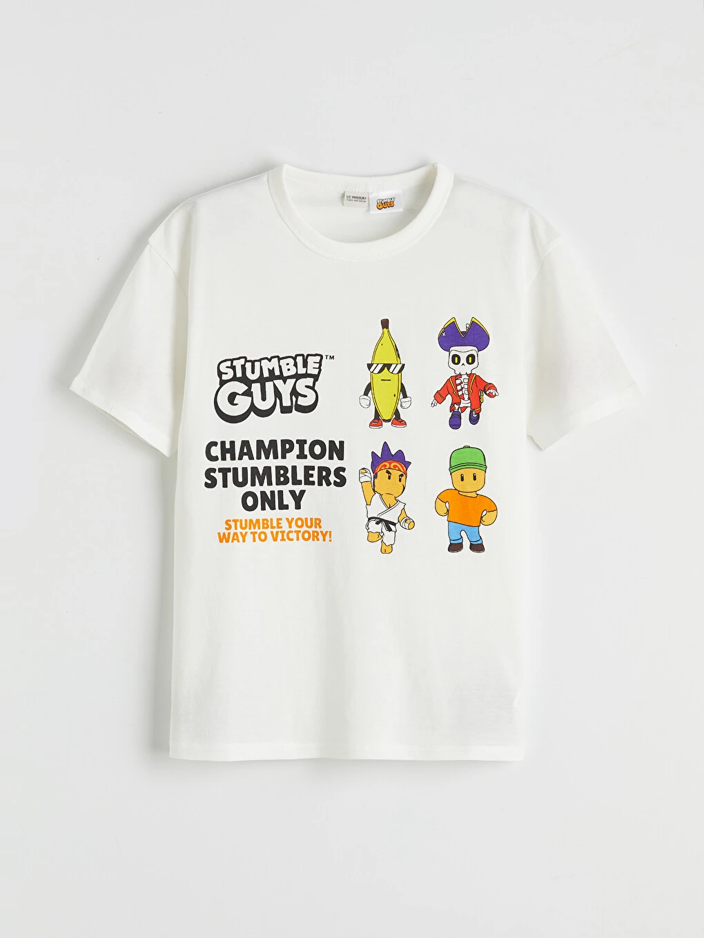 LCW Kids Majica Sa Okruglim Izrezom Stumble Guys Štampana Za Dečake