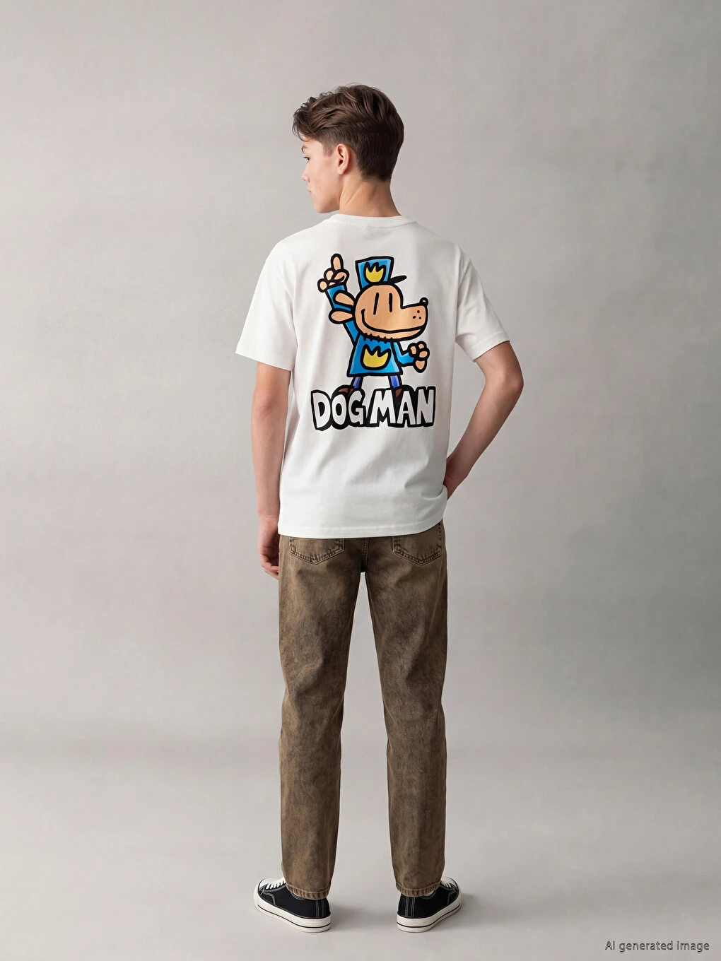 LCW Kids Dečačka Majica Sa Okruglim Izrezom Dog Man Štampom