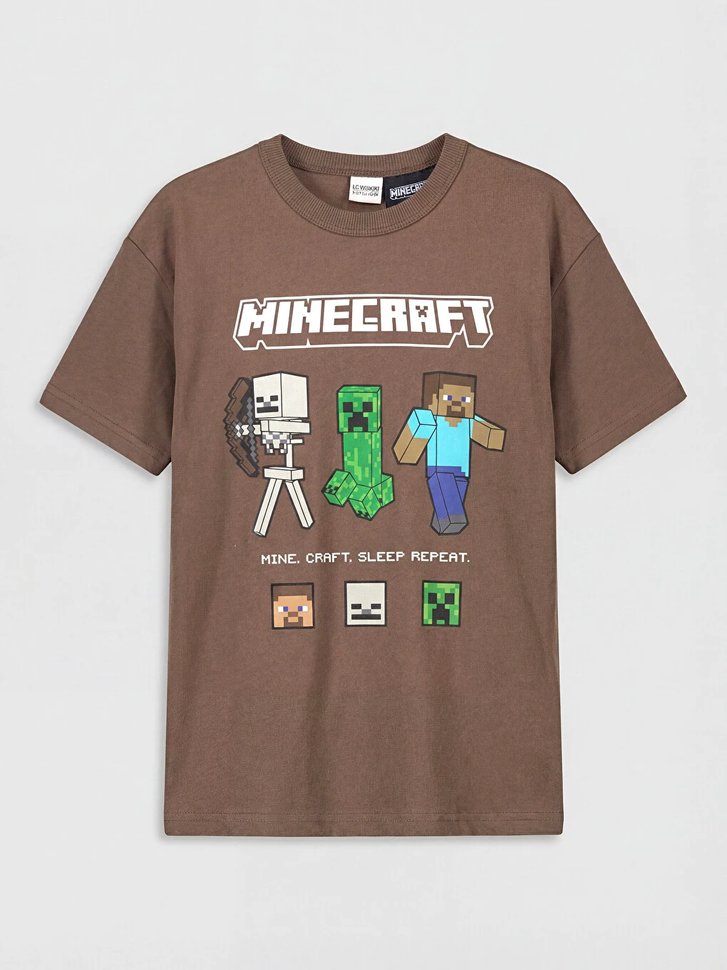 LCW Kids Dečija Majica Sa Okruglim Izrezom Minecraft Štampom