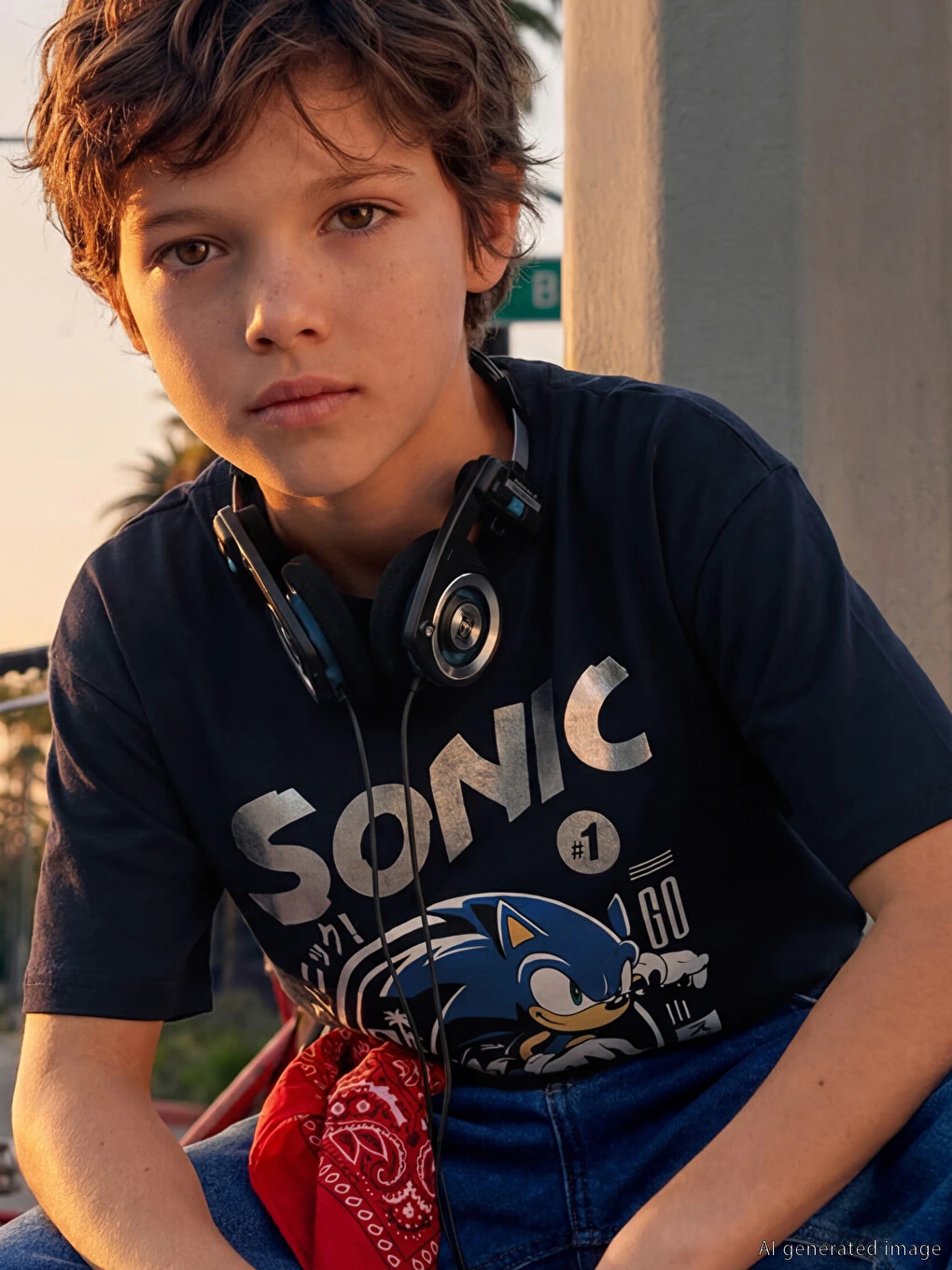LCW Kids Sonic Štampana Dečija Majica