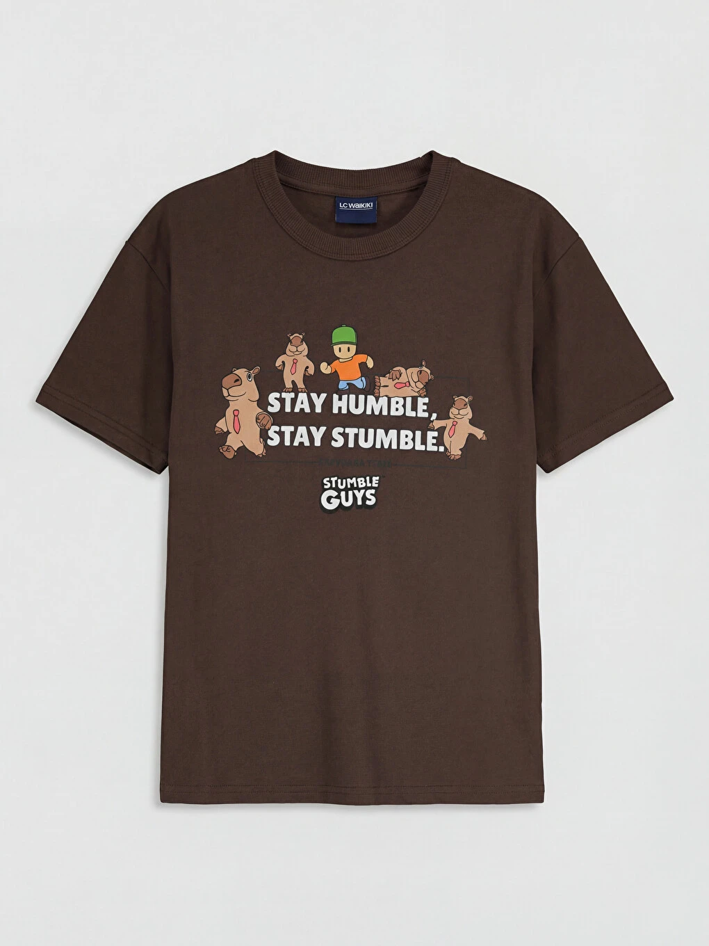 LCW Kids Dečija Majica Sa Okruglim Izrezom Stumble Guys Sa Štampom