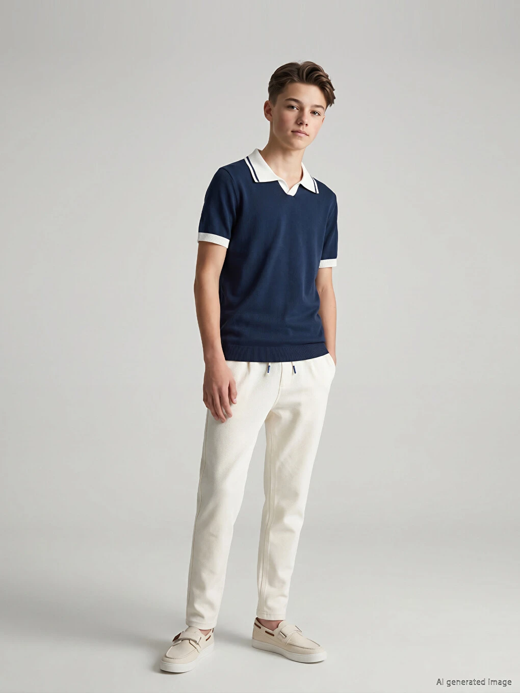 LCW Kids Polo Kragna Dečiji Džemper Od Trikotaže