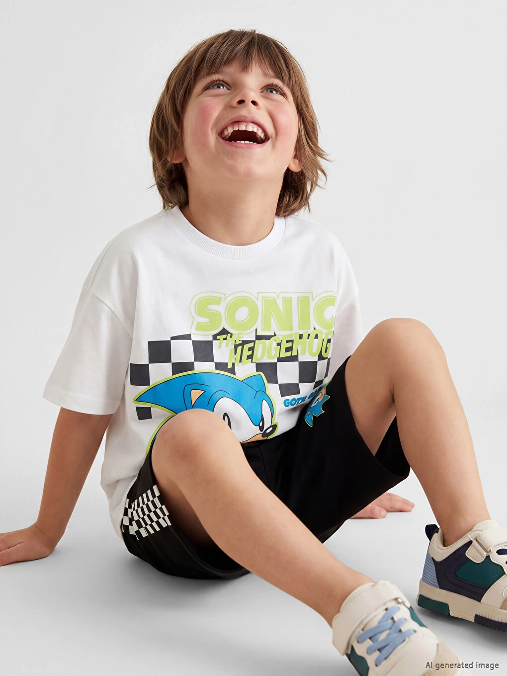 LCW Kids Sonic Štampani Komplet Majica I Šorts Za Dečake - 2 Pakovanja