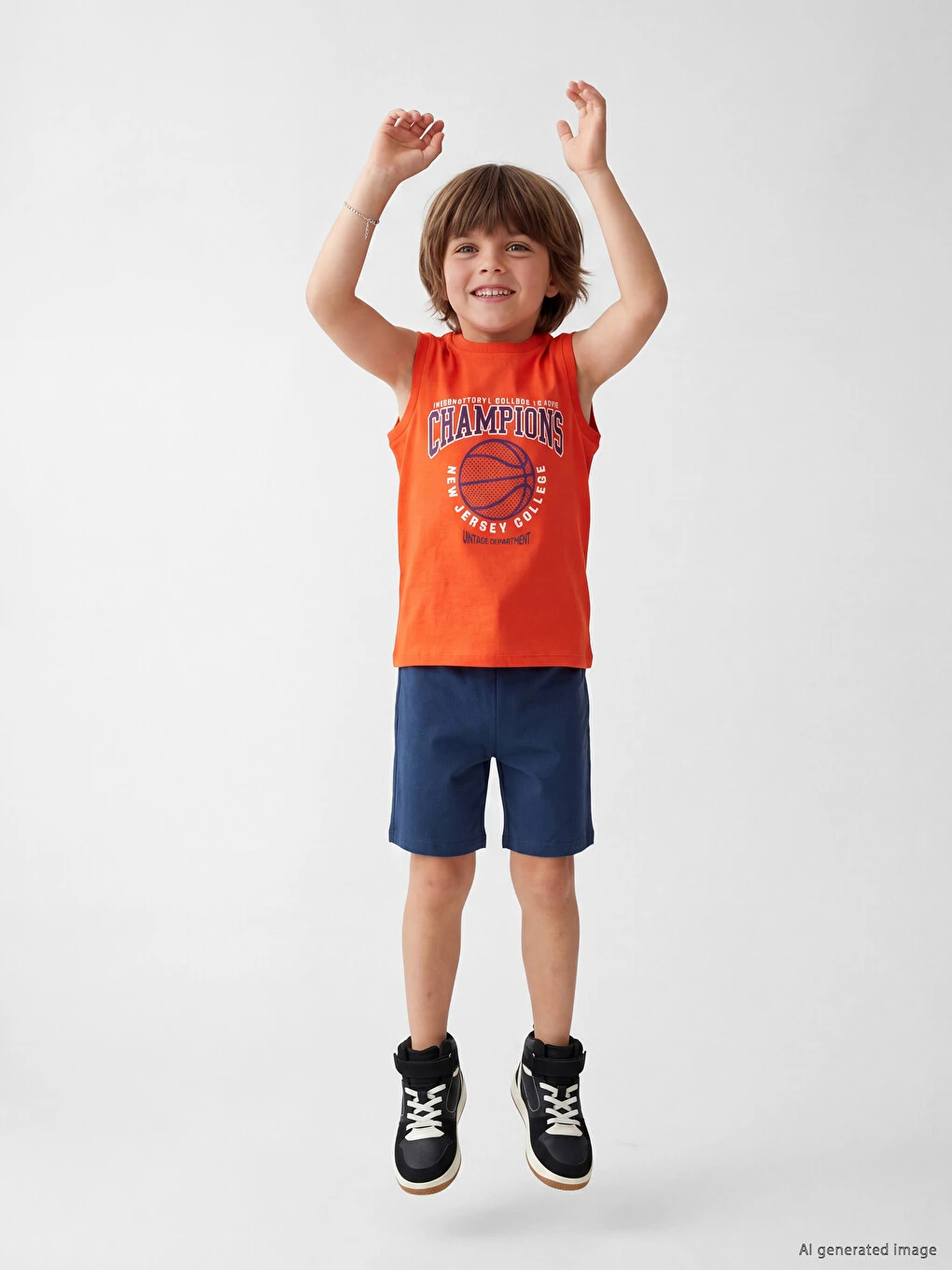 LCW Kids Dečji Štampani Top Bez Rukava I Šorts Komplet 2 Komada
