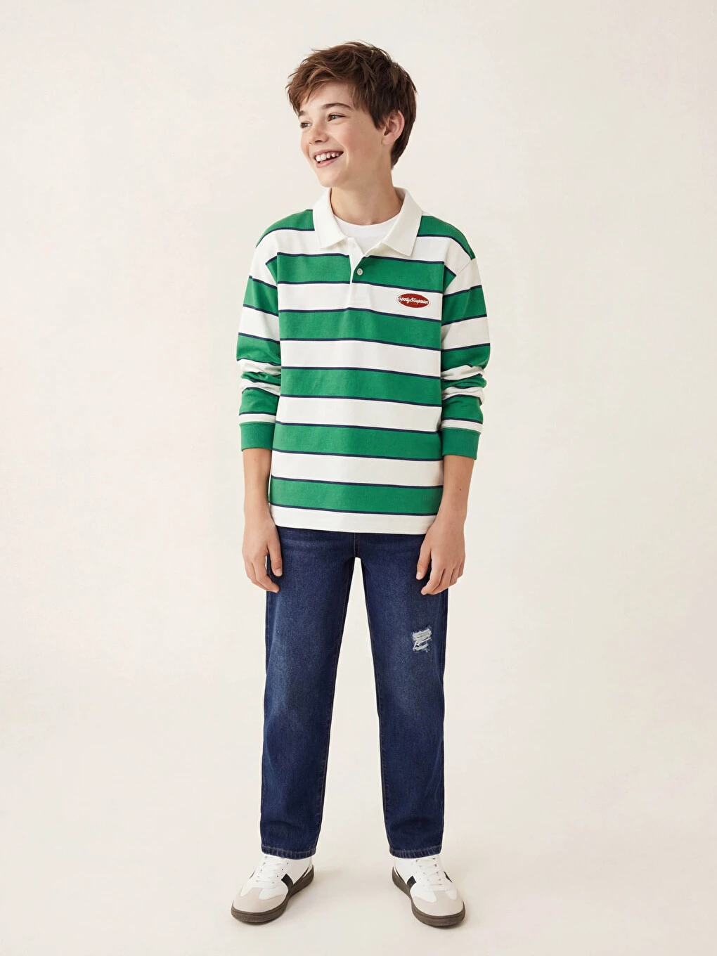 LCW Kids Dečija Majica Sa Polo Kragnom I Prugama
