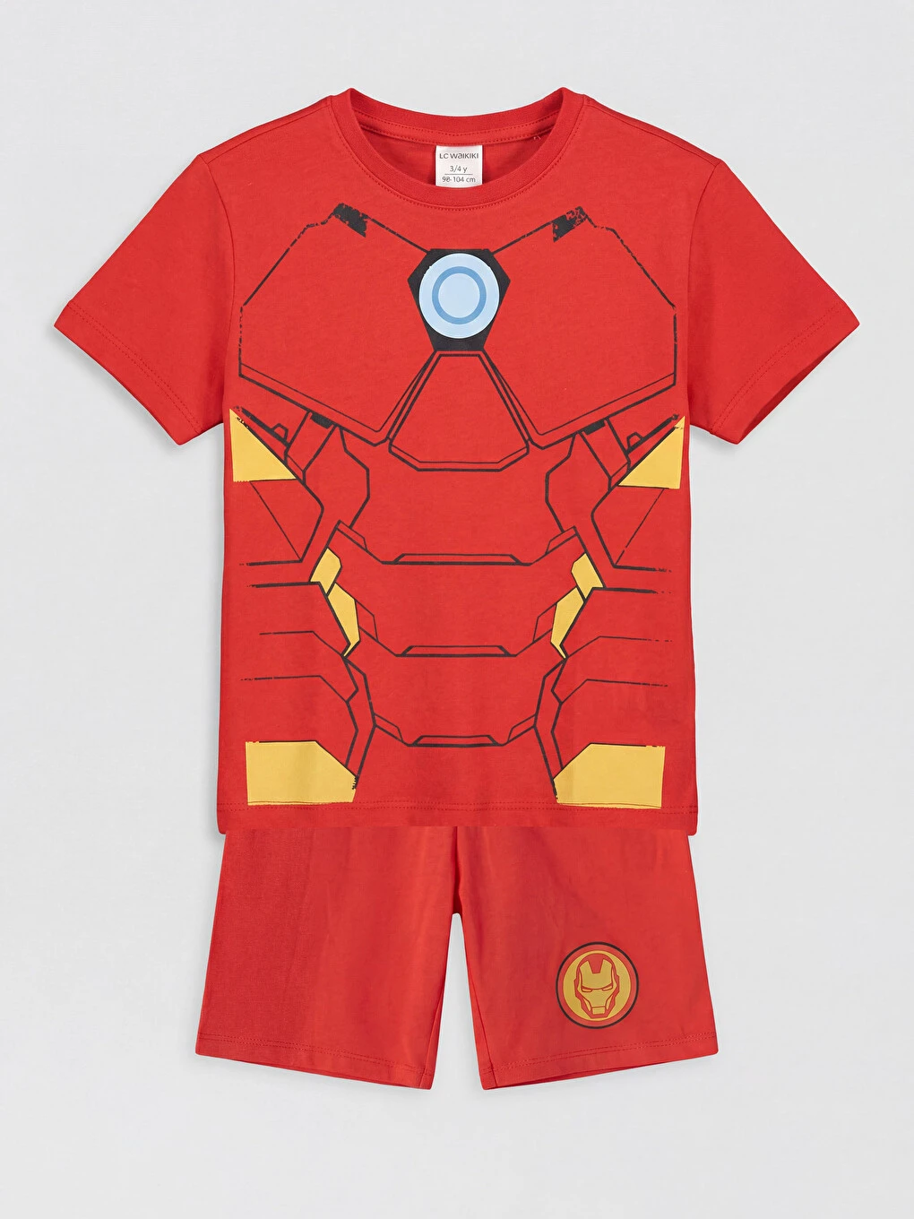 LCW Kids Dečiji Kratki Pidžama Komplet Sa Iron Man Printom