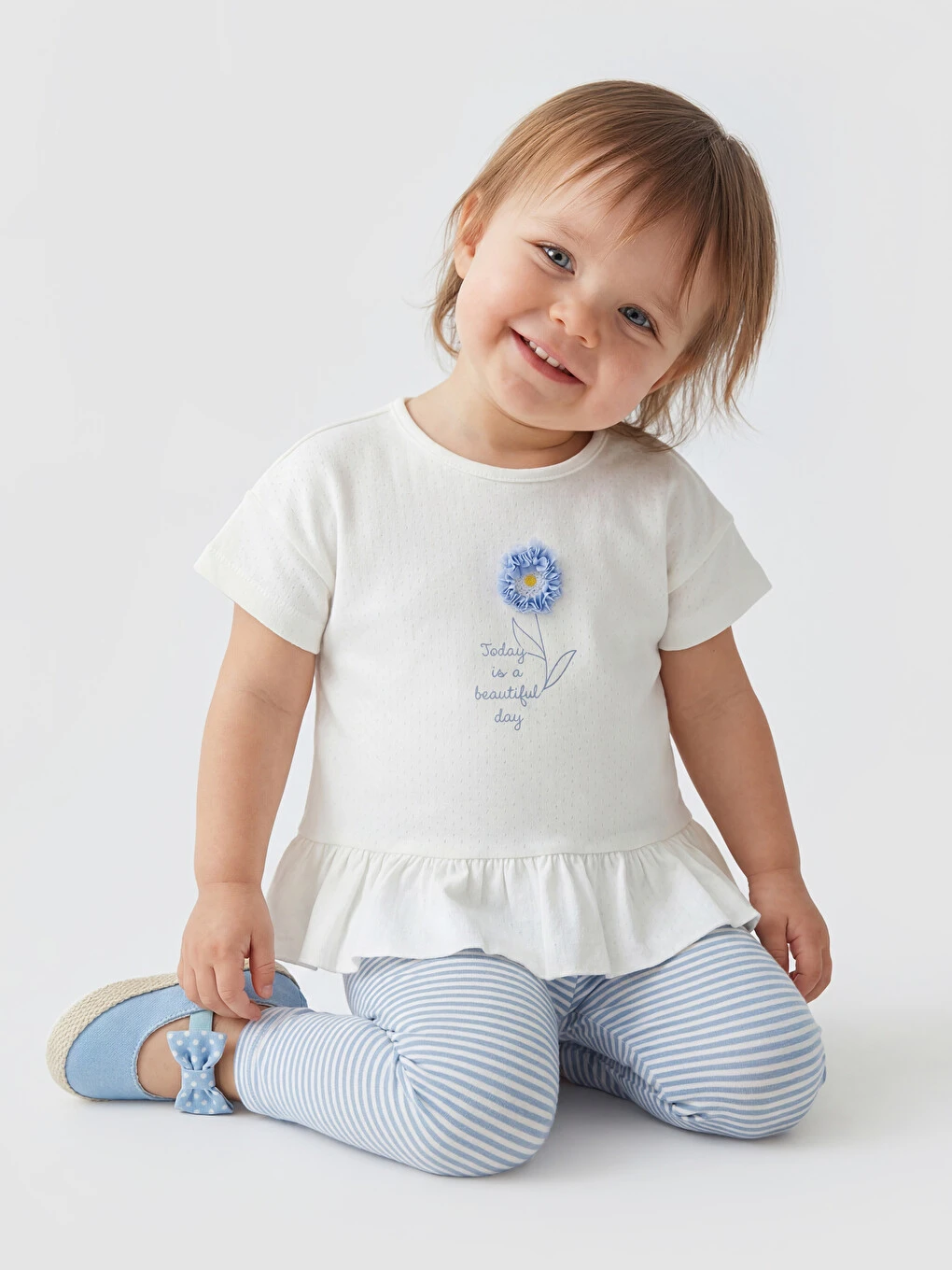 LCW baby Vezeni Komplet Majica I Helanke Za Bebe Devojčice
