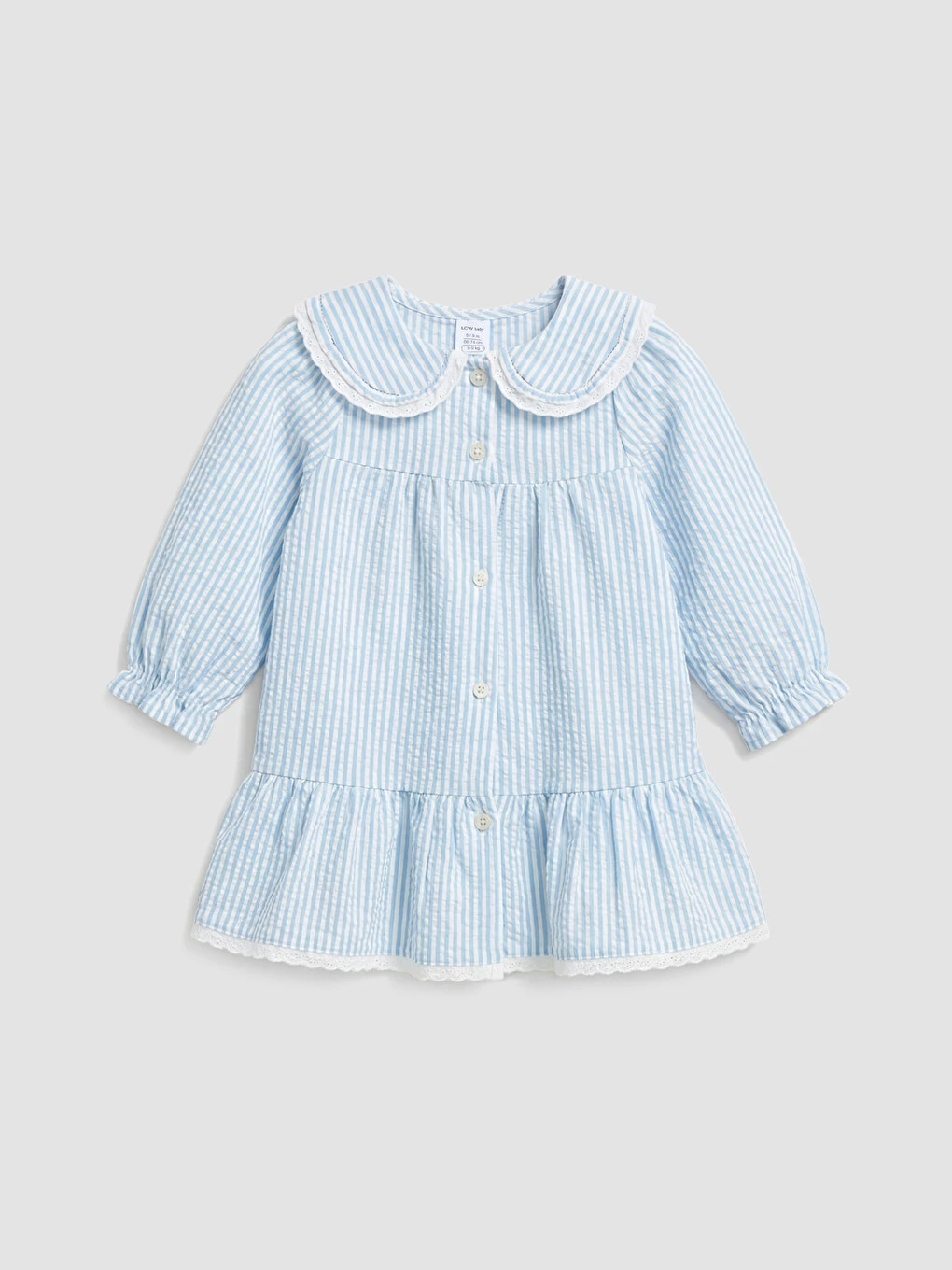 LCW baby Haljinica Za Bebu Devojčicu Na Pruge Sa Peter Pan Kragnom.