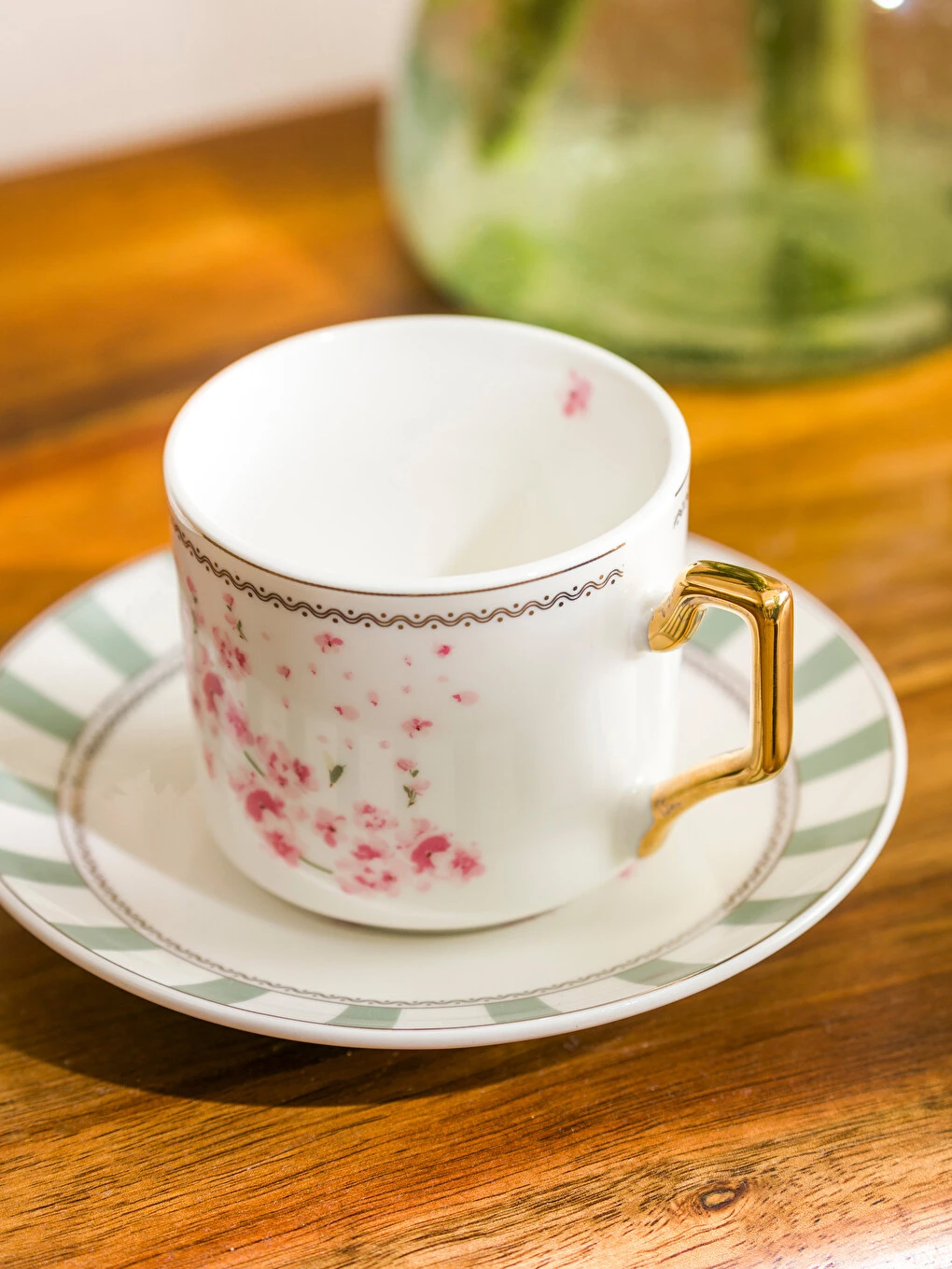 LCW HOME Set Šolja Za Kafu Od Porcelana Sa Cvetnim Dezenom Za 2 Osobe 90 Ml