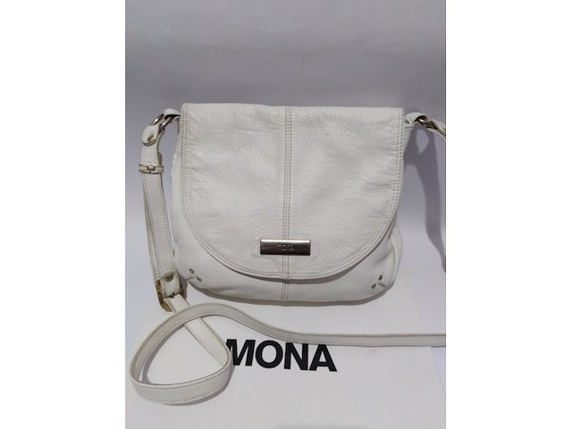 MONA kožna bela torba,prirodna100%koža,nt47