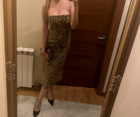 Zara leopard midi haljina (moja slika)