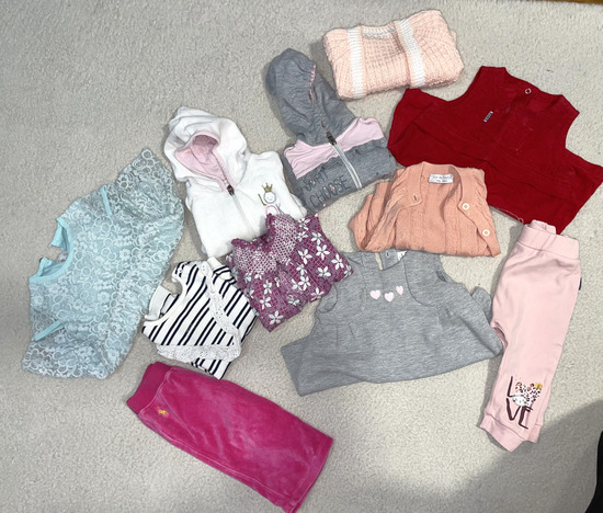 Lot garderobe za bebu devojčicu 68-74