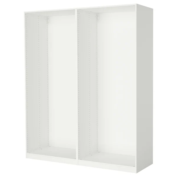 2 okvira garderobera, bela, 200x58x236 cm