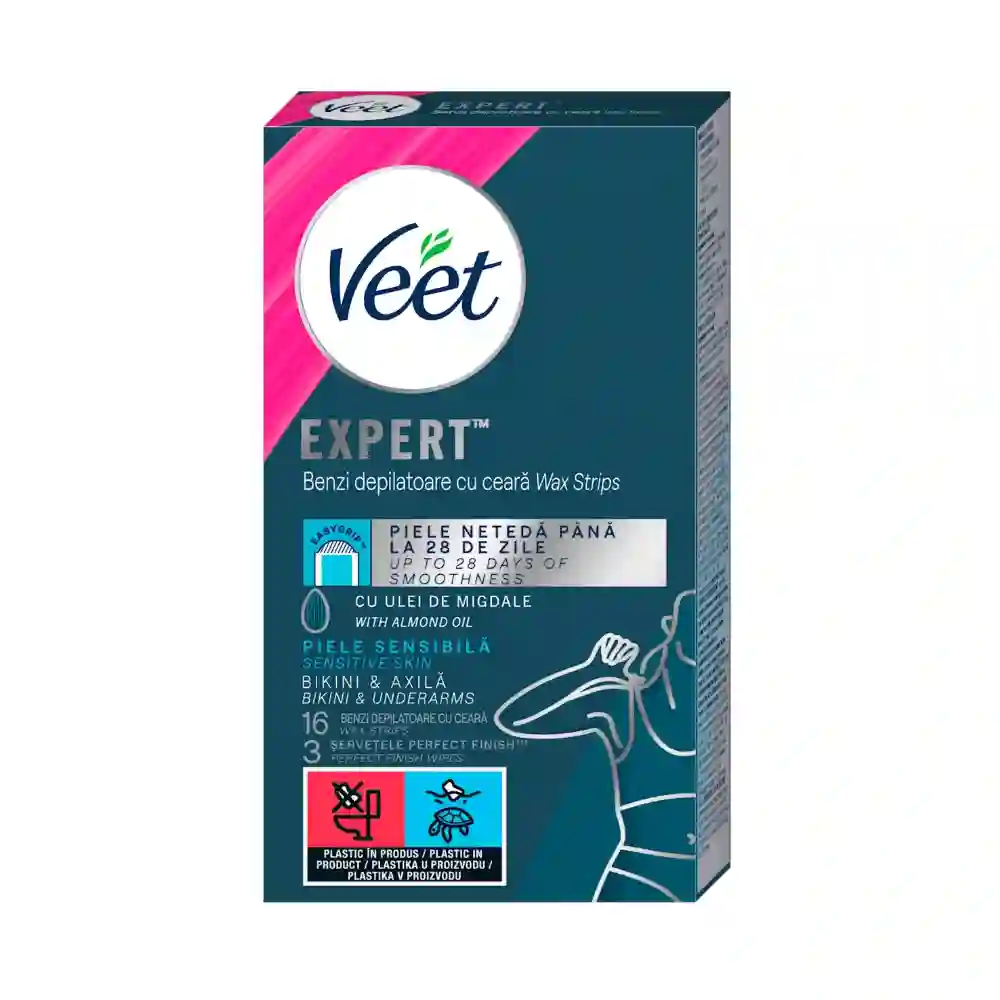 Veet Expert trake za depilaciju pazuha i bikini zone 16 kom