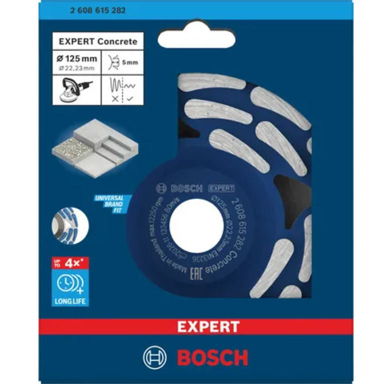 Bosch – EXPERT Concrete Dijamantska brusna glava za beton 125×22,23×5 mm – 2608615282
