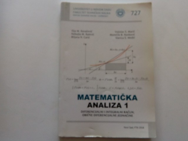 Matematička analiza I(2.deo),I.Kovačević i dr.,FTN UNS