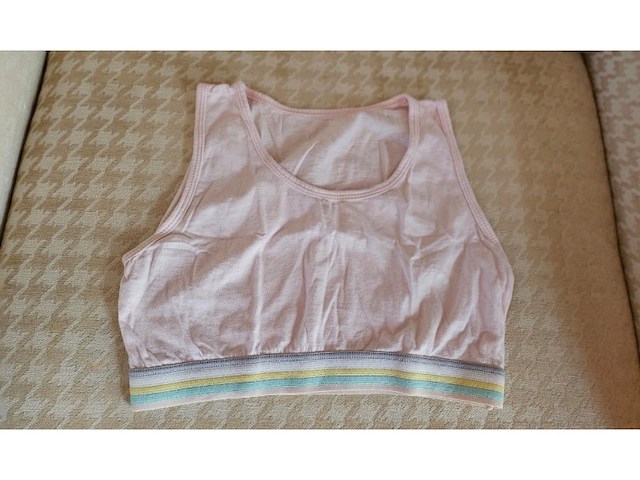Croptop pamučna majica sa reinbow lastišom