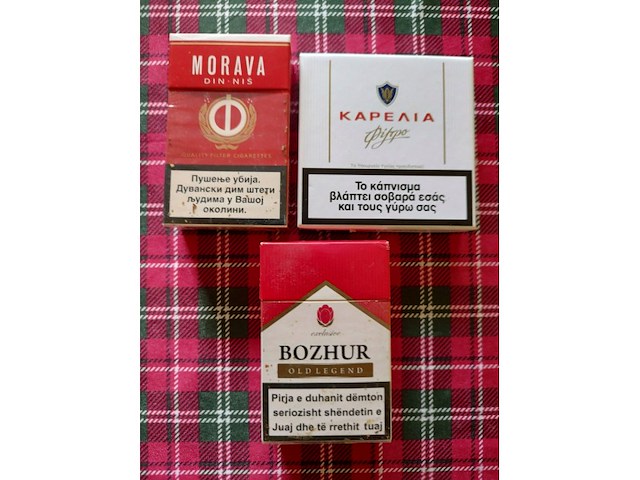BOŽUR, MORAVA, KARELIA - Kutije cigareta