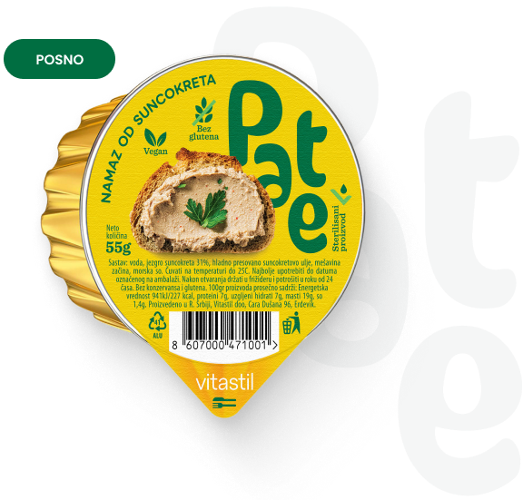 Pate hot – namaz od suncokreta 55g Vitastil
