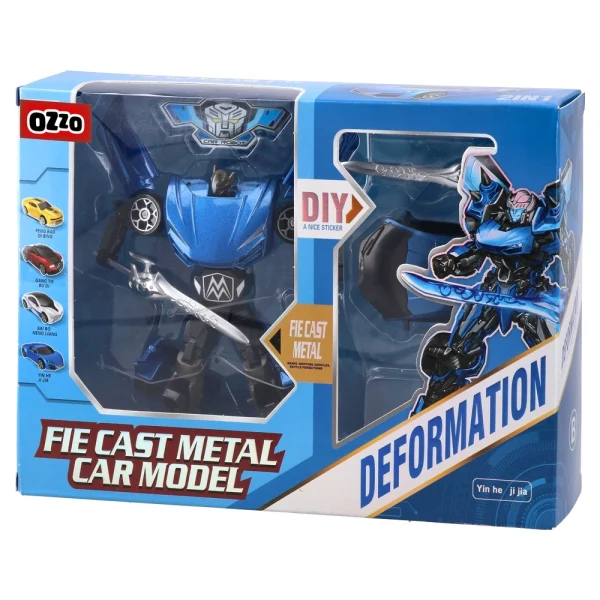 Diecast, igračka, robot, transformers, bugati, plava