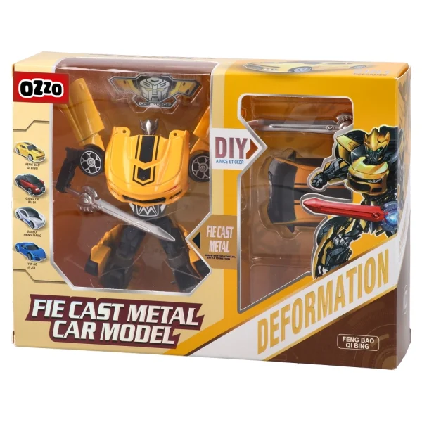 Diecast, igračka, robot, transformers, bugati, žuta