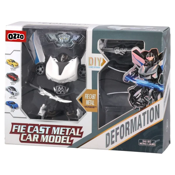 Diecast, igračka, robot, transformers, bugati, bela