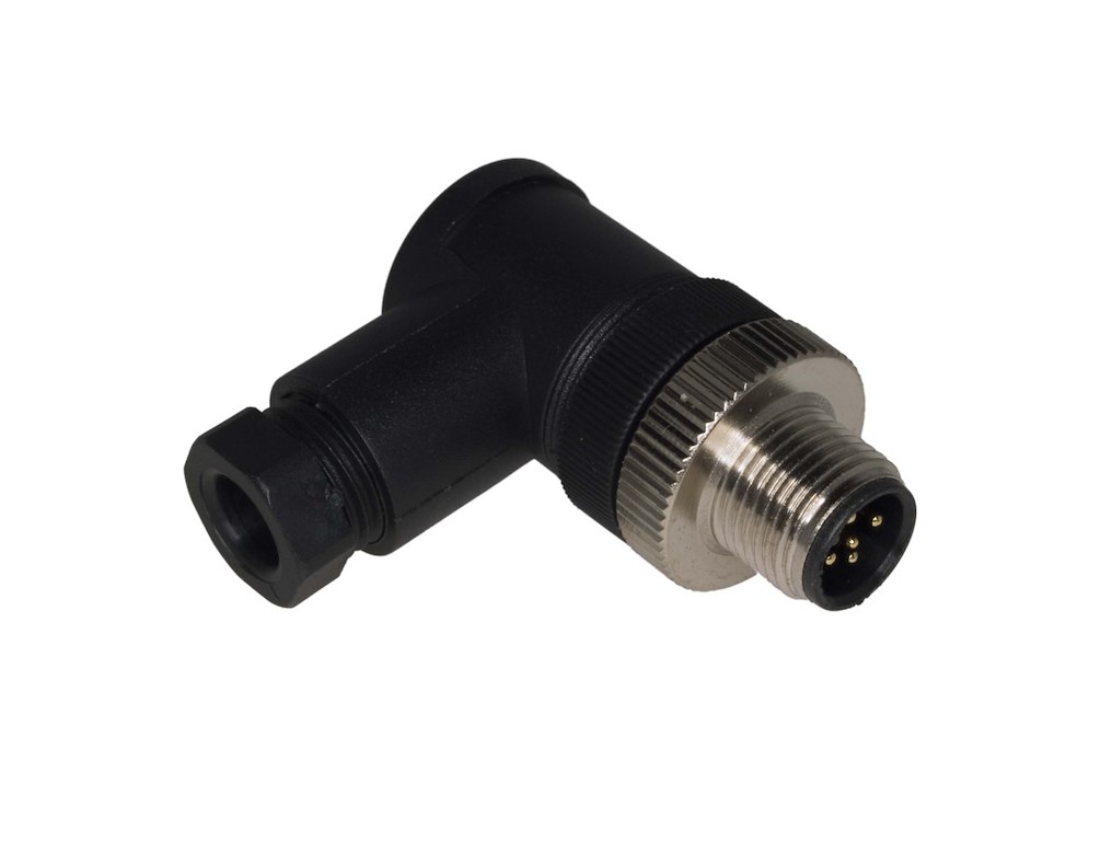 Industrijski M12 Konektor Muški 5-pinski pod uglom 90° PG7 4A/250V