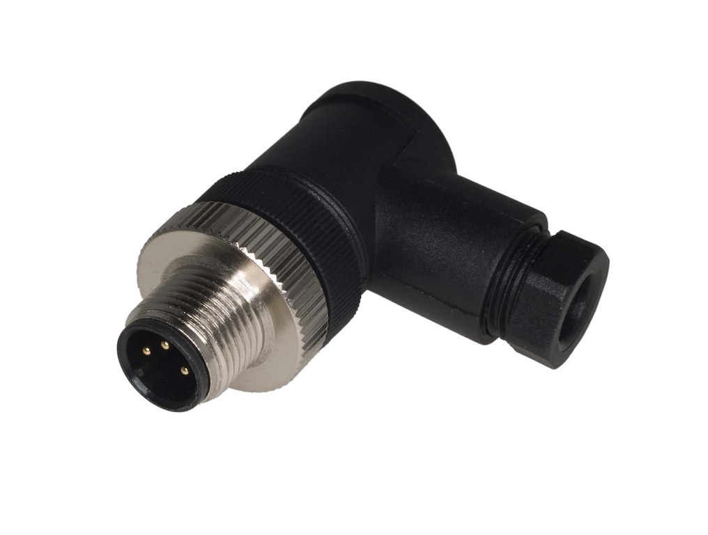 M12 Konektor Muški 3-pina Ugaoni 90° PG7 4A/250V