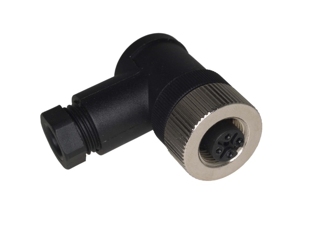 M12 Konektor Ženski 5-polni Ugaoni 90° PG7 4A/250V