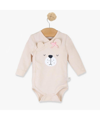 Just Kiddin Baby bodić za devojčice na preklop veličina 62 Born to Fly Bež 18002156