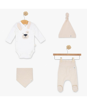 Just Kiddin Baby set odeće za dečake 4 u 1 veličina 56 Born to Fly Bež 17002216