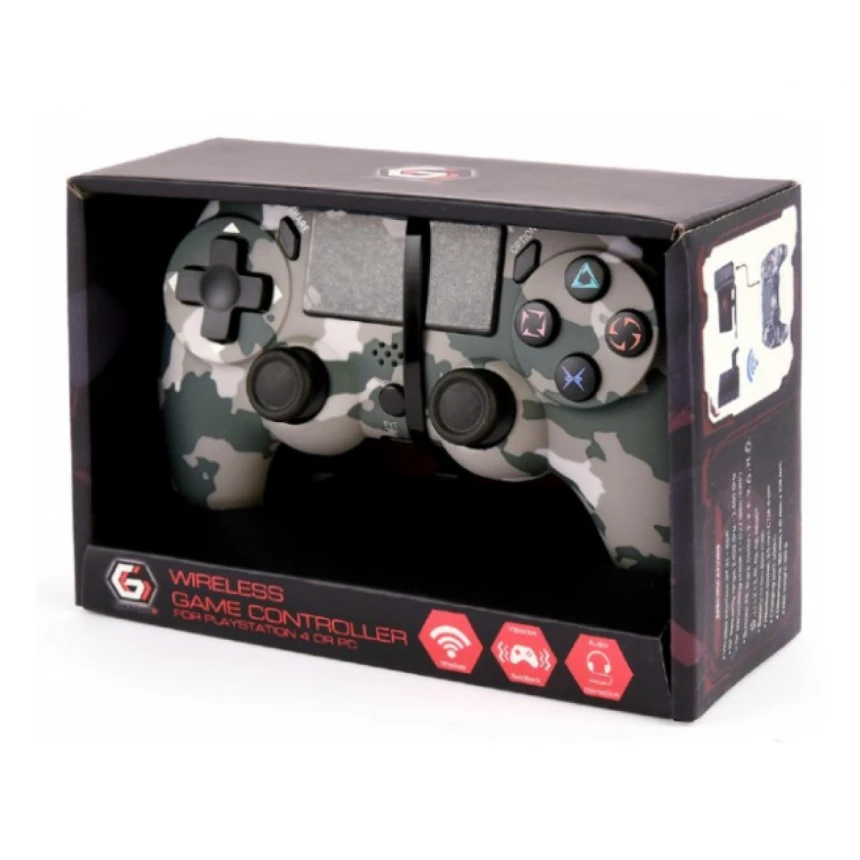 JPD-PS4BT-01-CM Gembird PC/PS4 Bezicni gamepad sa dvostrukom vibracijom, Camo