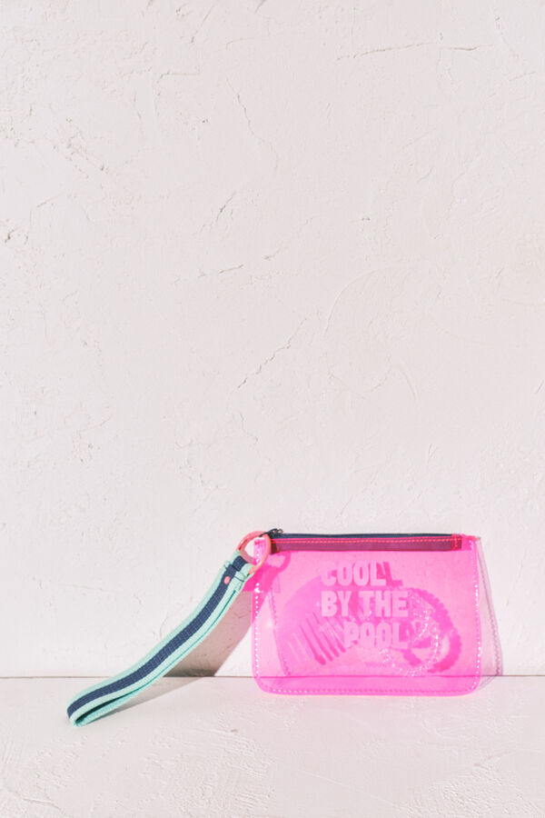 Rosa Tasche mit Reißverschluss